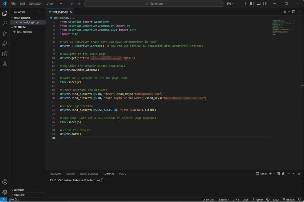 Automating Regression Testing with Selenium and Python in Visual Studio ...
